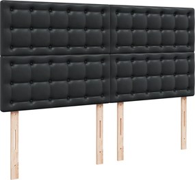 Box spring postel s matrací černá 180x200 cm umělá kůže 3293032