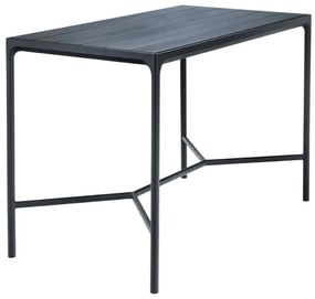 OnaDnes -20% Černý kovový zahradní barový stůl HOUE Four 160 x 90 cm