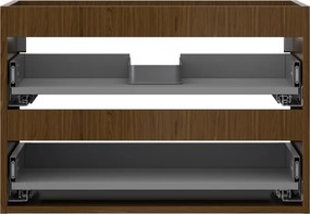 Mexen Box-A, závěsná skříňka 70 cm, 2 zásuvky, ořech, 91AX0-0700-470-2-86