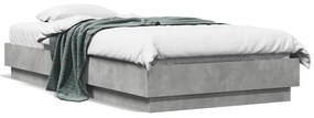 Rám postele s LED osvětlením betonově šedý 75 x 190 cm,  839549