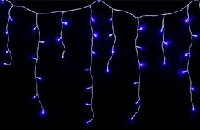 Venkovní LED vánoční závěs - modrá, se záblesky, propojovatelný, různé délky na výběr Délka světelné části + délka přívodního kabelu a počet LED: 2,5…