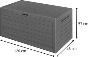 Zahradní úložný box Mosley 280 L šedý