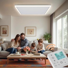 Infračervený topný panel Wiltec – 370 W, 65,5 × 63 × 3,5 cm (65460)