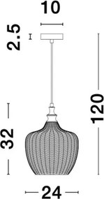 Závěsné svítidlo NOVA LUCE LONI E27 9191242 bez žárovky