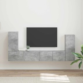 Sestava TV skříněk 4 ks Betonově šedá Kompozitní dřevo 3409117