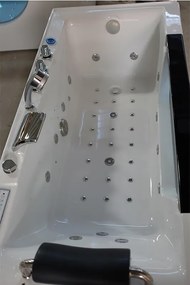 BPS-koupelny Hydromasážní vířivá vana Gomera 983C 162x75 s ohřevem vody