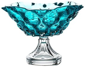 KŘISTÁLOVÁ MISKA BOHEMIA SAMBA AQUAMARINE 305MM
