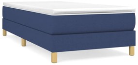 Box spring postel s matrací modrá 90x200 cm textil,  3144149
