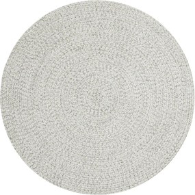 Kusový koberec Braided 105553 Light Melange kruh – na von aj na doma, 150x150 (priemer) kruh, biela, chodba / predsieň, Hanse Home