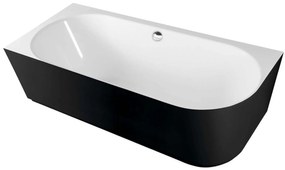 Polysan - Vana Sussi L, 160x70x50 cm, levá, černá/bílá 80219L