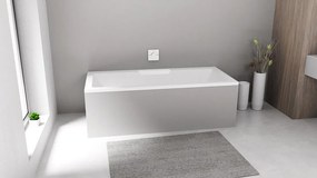 Polysan Cascata obdélníková vana 185 x 85 cm kaskáda bílá akrylát bílá 73836.101