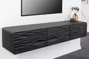 Invicta Dřevěný TV stolek WAVE 160 cm černý 43477