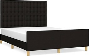 Rám postele bez matrace černý 140 x 200 cm textil 3125383