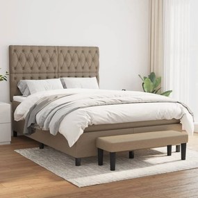 Box spring postel s matrací taupe 140x190 cm textil 3136833