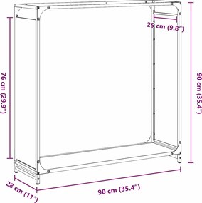 vidaXL Stojan na palivové dřevo Ocel válcovaná za studena [864218] Barva: Olivově zelená