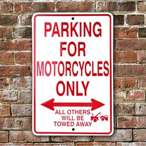 Plechová cedule Motorcycles Parking Only 20 cm x 30 cm