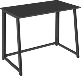 Set do pracovny ZARIMO stůl 80x40 cm, černá + křeslo AVOLA VELVET, krémové