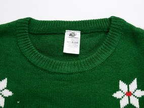 Vánoční svetr dámský GNOME tmavě zelený - různé velikosti Velikost: XL