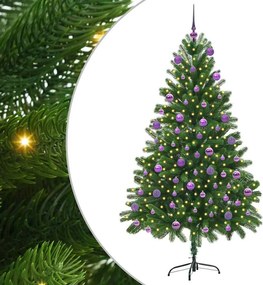Vánoční stromeček s 300 LED diodami s stojanem Zelená 180 cm PE 3396337