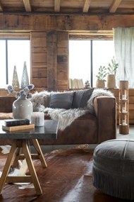 Kravská kůže s hnědým pálením - 230*240cm