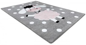 Dywany Łuszczów, Dětský kusový koberec Petit Dolly sheep grey, 160x220, růžová, dětský pokoj