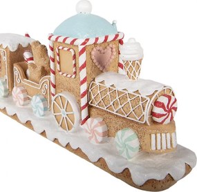 Vánoční dekorace perníkový vláček Gingerbread Train - 47*10*17 cm
