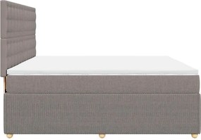 Box spring postel s matrací taupe 180x200 cm textil 3294453