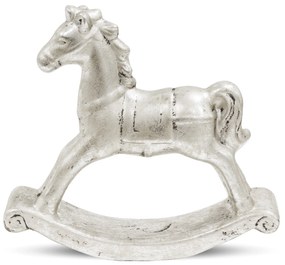 Velký stříbrný houpající koník 104158