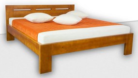 Krajča Manželská postel z masivu Jessy 160 x 200 cm Povrchová úprava: Bílá, Druh dřeva: Borovice