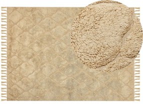 Bavlněný koberec 140 x 200 cm béžový SANLIURFA Beliani