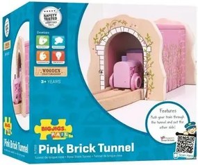 Bigjigs Rail Růžový železniční tunel / od 3 let
