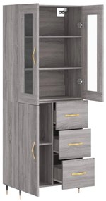 Skříň highboard šedá sonoma 69,5 x 34 x 180 cm kompozitní dřevo - Default Title