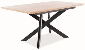 Casarredo - Komfort nábytek Rozkládací jídelní stůl CAPITOL 160x90 dub/černá mat