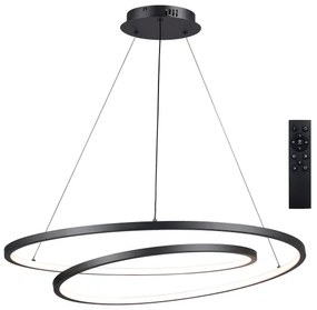 Brilagi-LED Stmívatelný lustr na lanku TWISTER LED/105W/230V pr.100 cm černá+DO