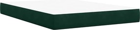 Box spring postel s matrací tmavě zelená 140x200 cm samet 3286345