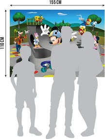 Dětská vliesová fototapeta na zed' Mickey Mouse na Skateboardu, Disney | 155 x 110 cm | DFTDNM 5229