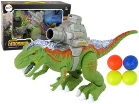 LEANToys Dinosaurus s katapultem zelený