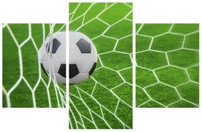 Obraz fotbalového míče v síti (90x60 cm)