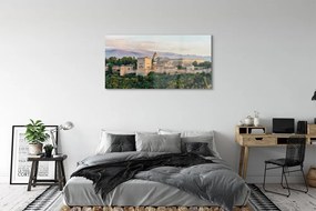 akrylový obraz Španělsko Castle horský les 125x50 cm