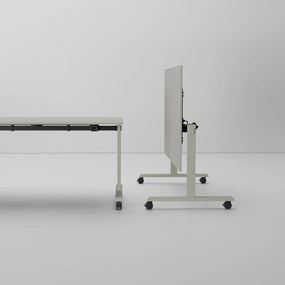 Mobilní stůl MATCH, 180x80 cm, šedá podnož, grafit