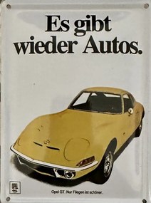 Plechová cedulka Opel Es gibt wieder Autos