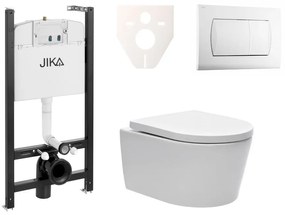 Cenově zvýhodněný závěsný WC set Jika do lehkých stěn / předstěnová montáž+ WC SAT Brevis SIKOJSW1