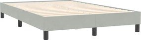Postel Box Spring bez matrace světle šedá 120x210 cm samet 3315819