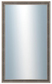 DANTIK - Zarámované zrcadlo - rozměr s rámem cca 60x100 cm z lišty TOOTH malá stříbrno černá (3164)