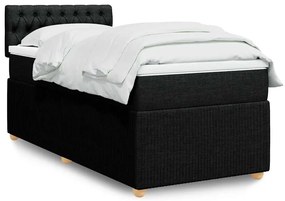 Box spring postel s matrací černá 100 x 200 cm textil 3287376