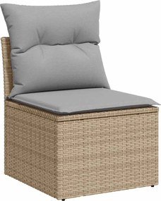 Sada zahradních pohovek 10 ks 9-Počet míst Béžová a Světle šedá 3364307