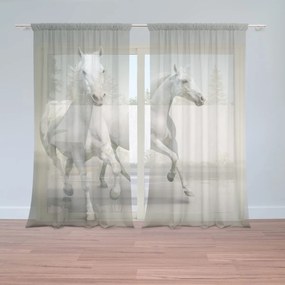 Sablio Záclony Dva bílí koně: 2ks 150x250cm