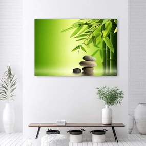 Obraz na plátně Zen Stones Bamboo - 100x70 cm