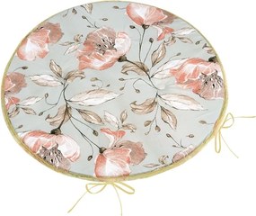 Bellatex Sedák Adéla kulatý hladký průměr 40 cm Lilie Lososová,Šedá