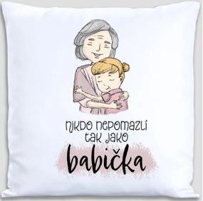 Super plecháček Dekorační polštář s potiskem babička 40 x 40 cm Oboustranný tisk: NE